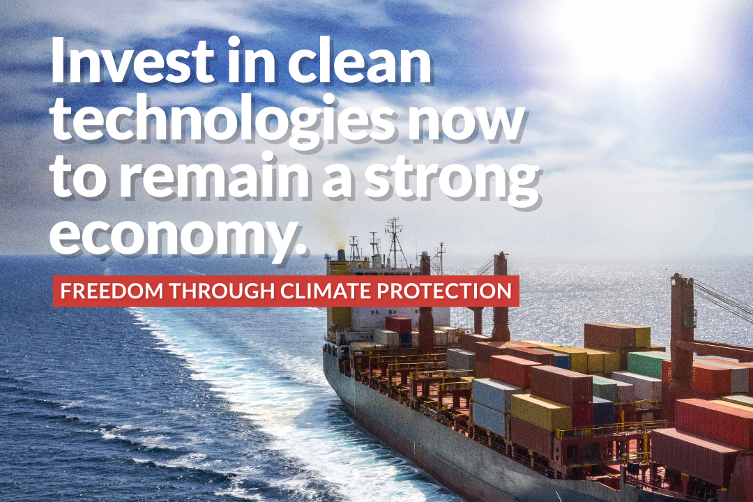 Invest in green technology now to remain a strong economy!