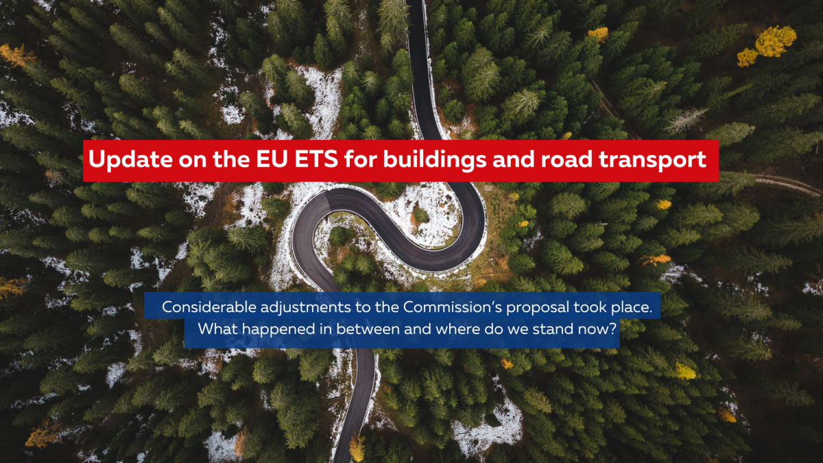 Update on the EU ETS for buildings and road transport